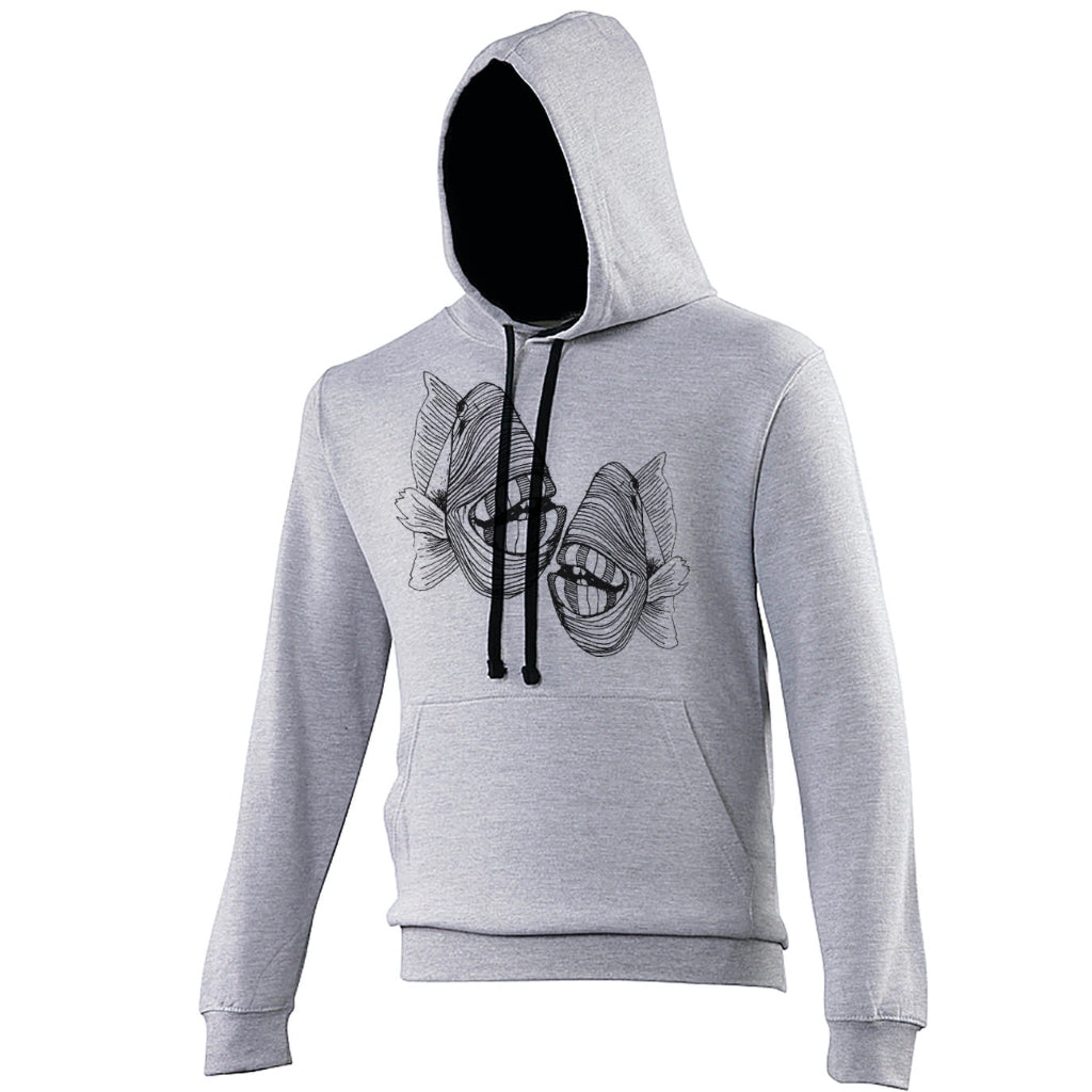 Fish hoodie, Grey/Black – ARTsy clothing