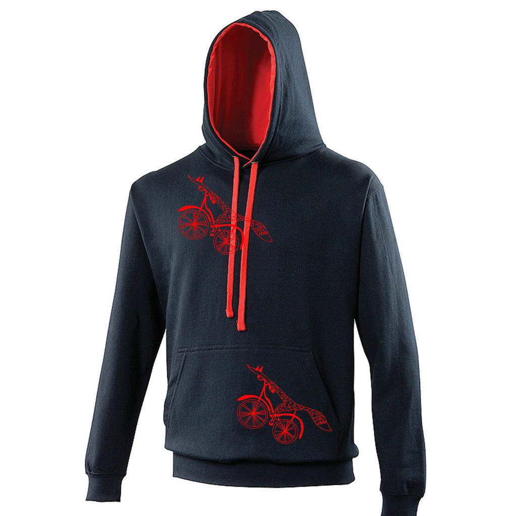 Fox on a bike Hoodie – ARTsy clothing