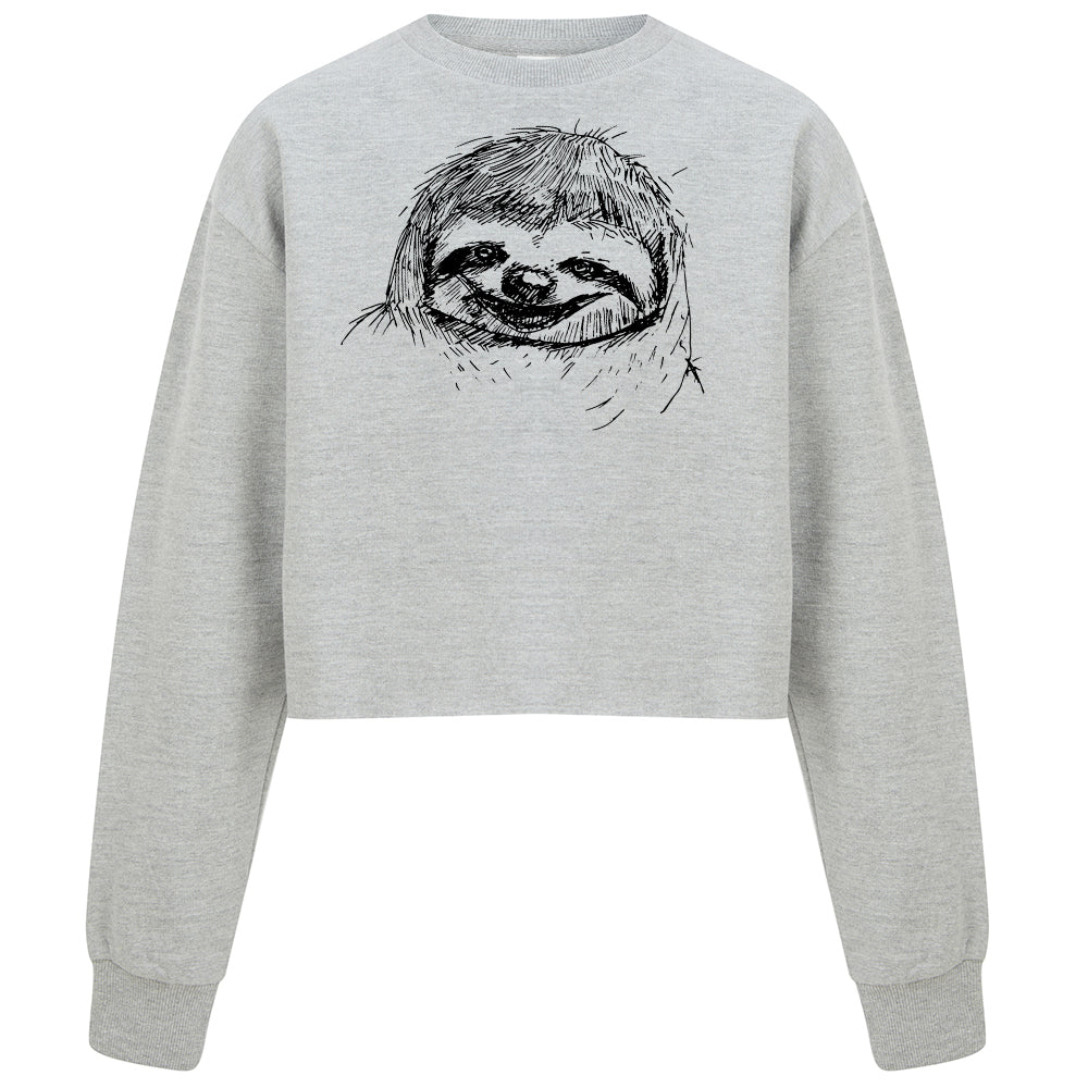 Kids cropped sweatshirt, sloth – ARTsy clothing