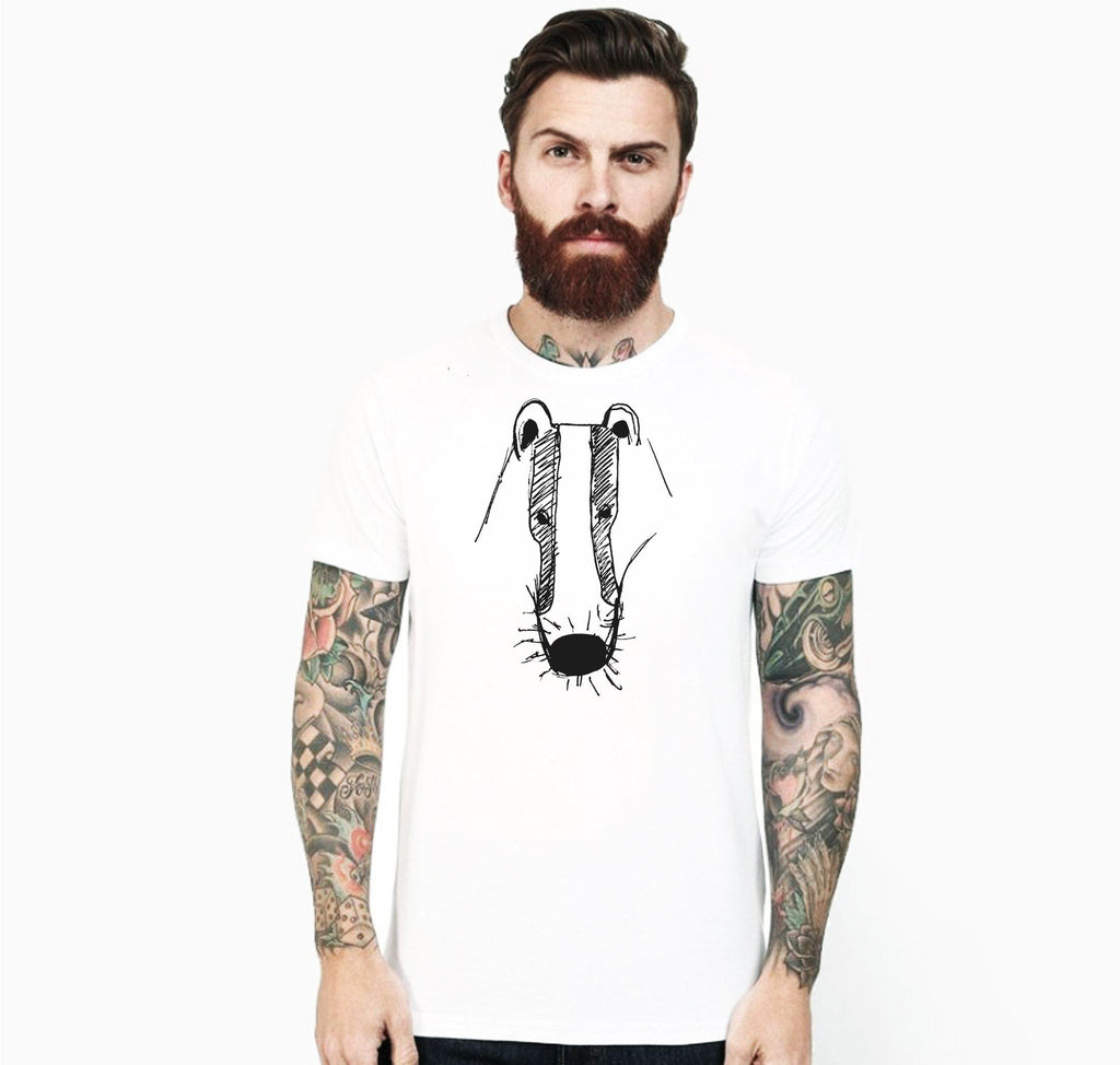 Badger men t-shirt - ARTsy clothing - animal themed t-shirts