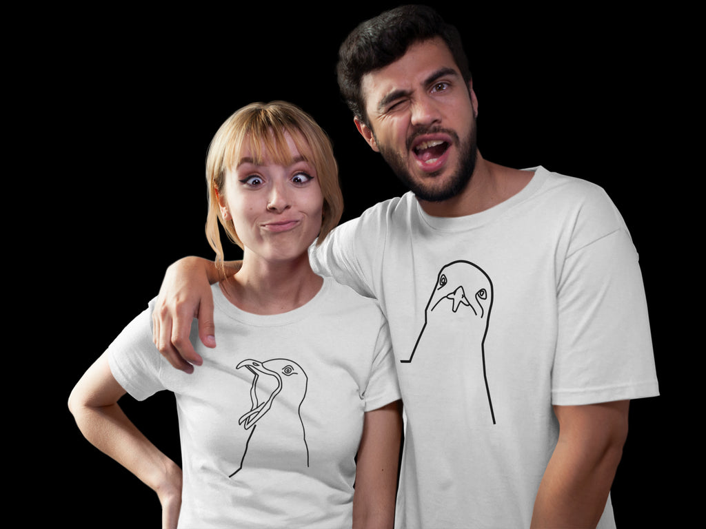 Couples matching t-shirts, seagulls – ARTsy clothing