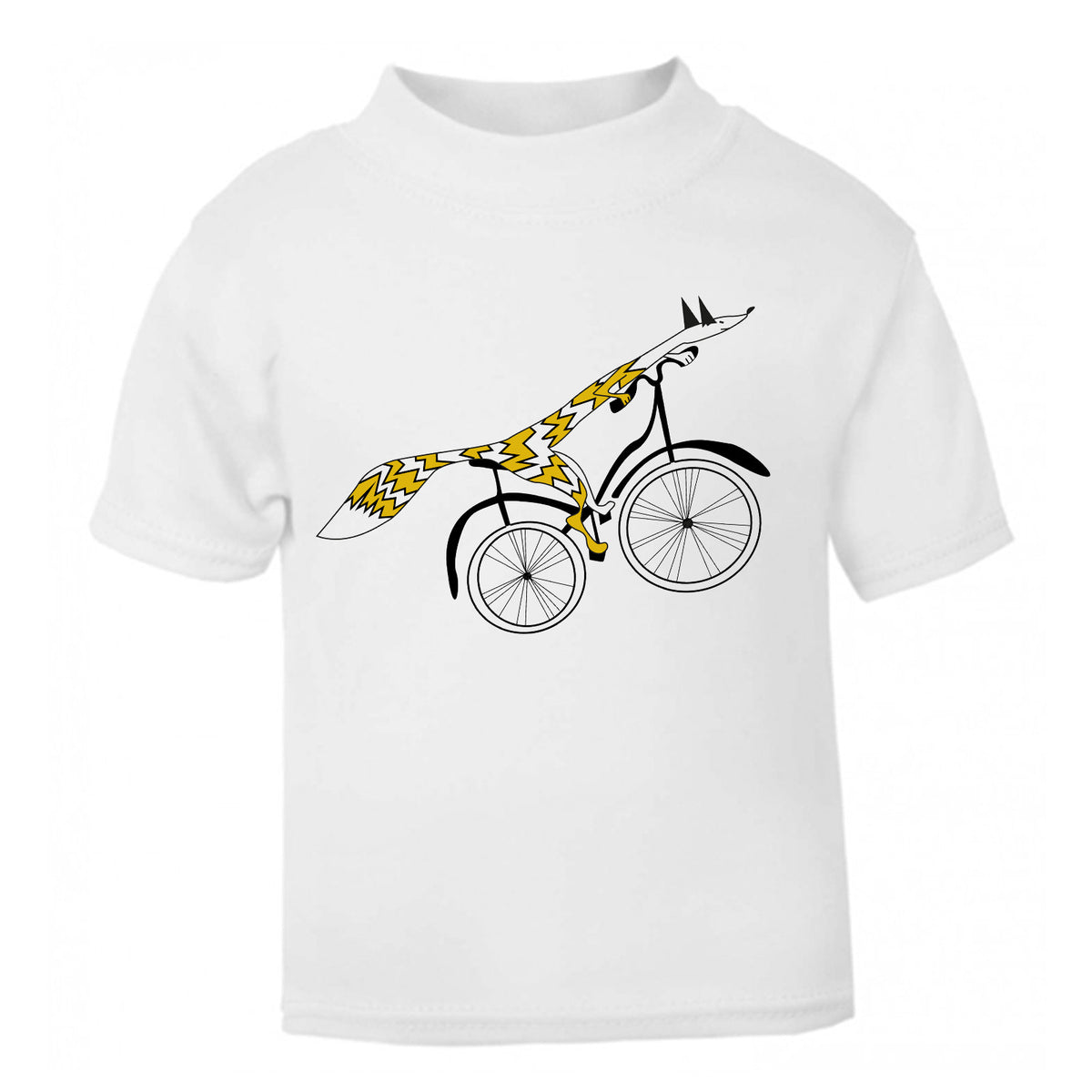 Fox on a bike kids t-shirt – ARTsy clothing